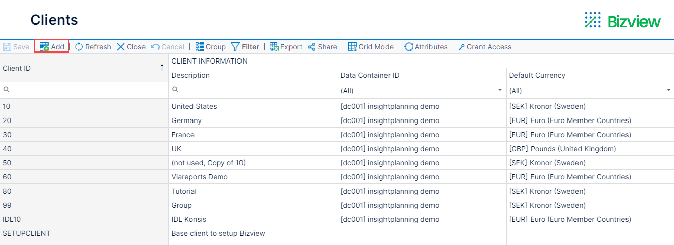 Clients – Bizview v24