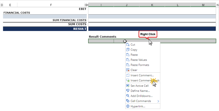 Add Comment Blocks in Template – Bizview v24