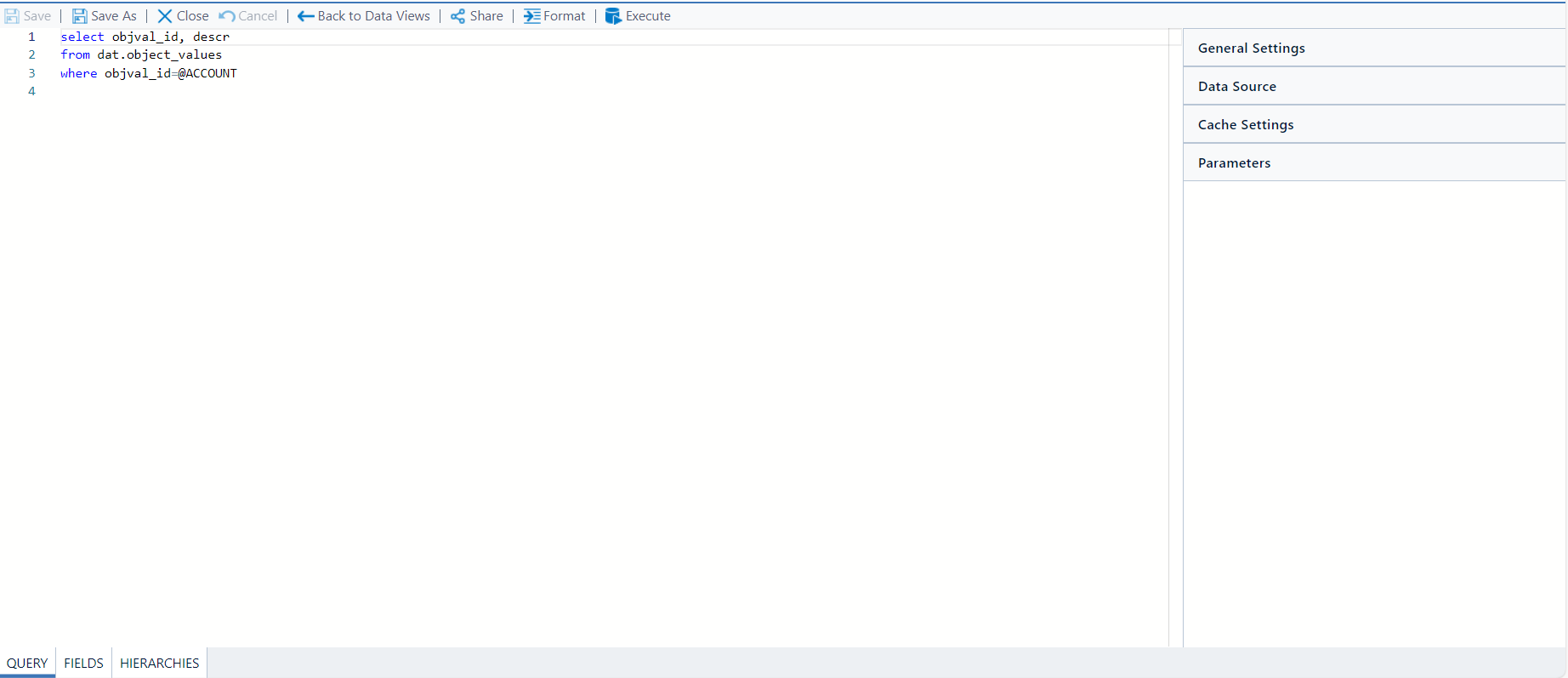 Data Views – Bizview v24