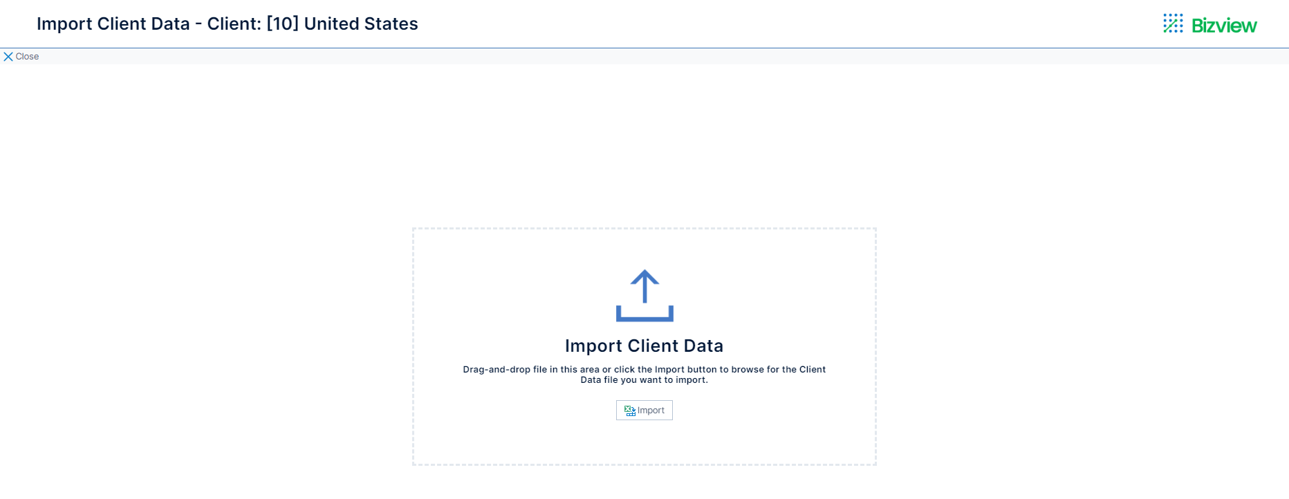 Import Client Data – Bizview v24
