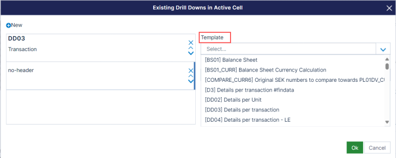 Inserting a Drill Down – Bizview v24