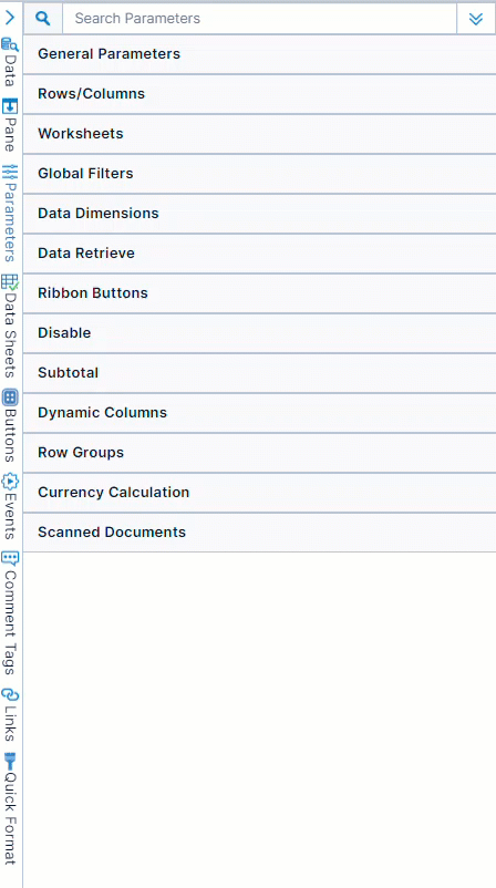 Right Panel - Parameters – Bizview v24