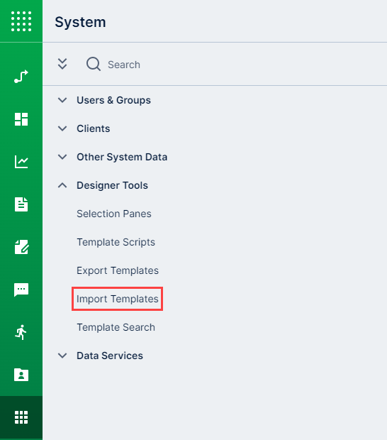 Import Templates – Bizview v24