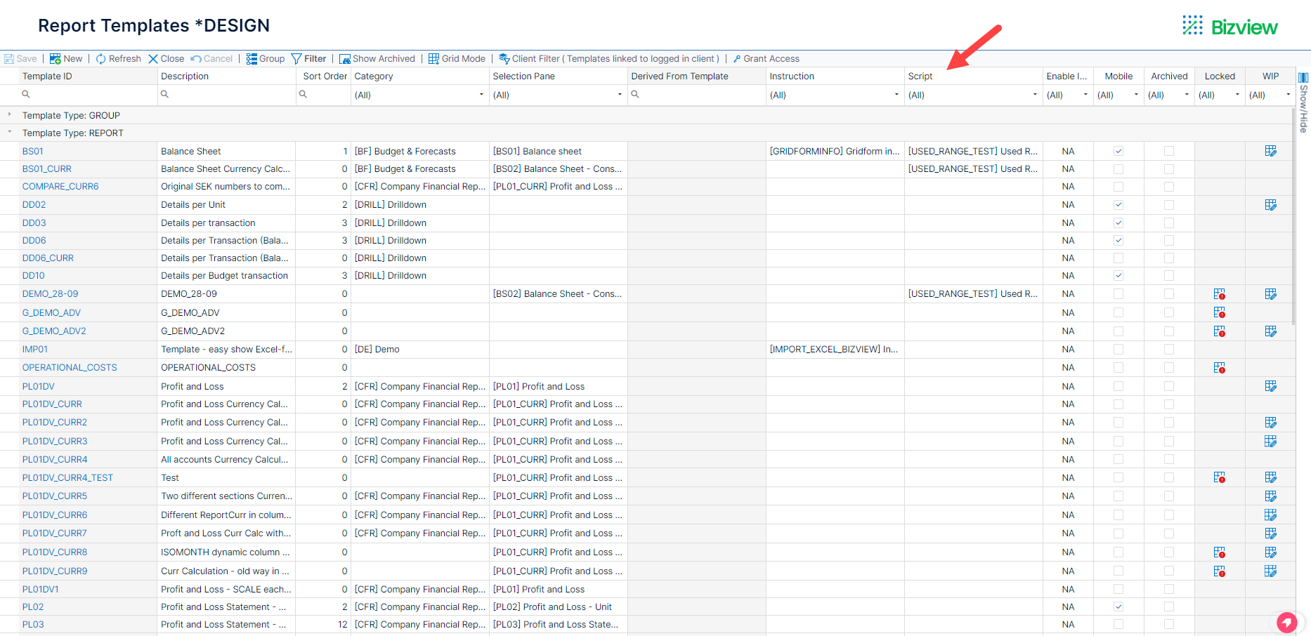 Scripts – Bizview v24