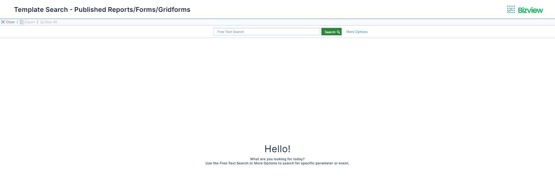 Template Search – Bizview v24