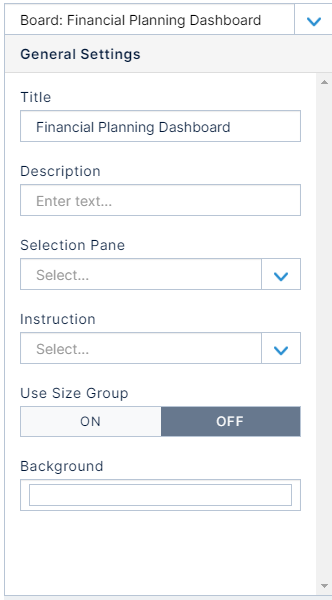 Dashboard Settings – Bizview v24