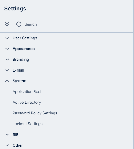 System Settings – Bizview v24