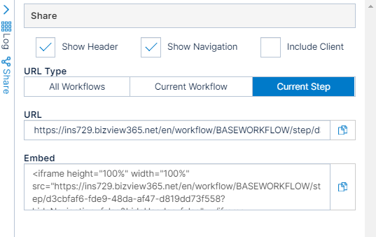 Sharing Workflows – Bizview v24