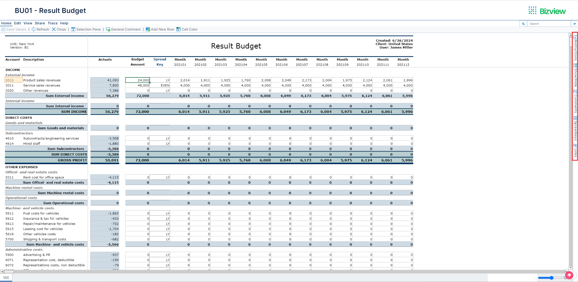 Right Panel - Input – Bizview v24