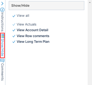 Show/Hide Input – Bizview v24