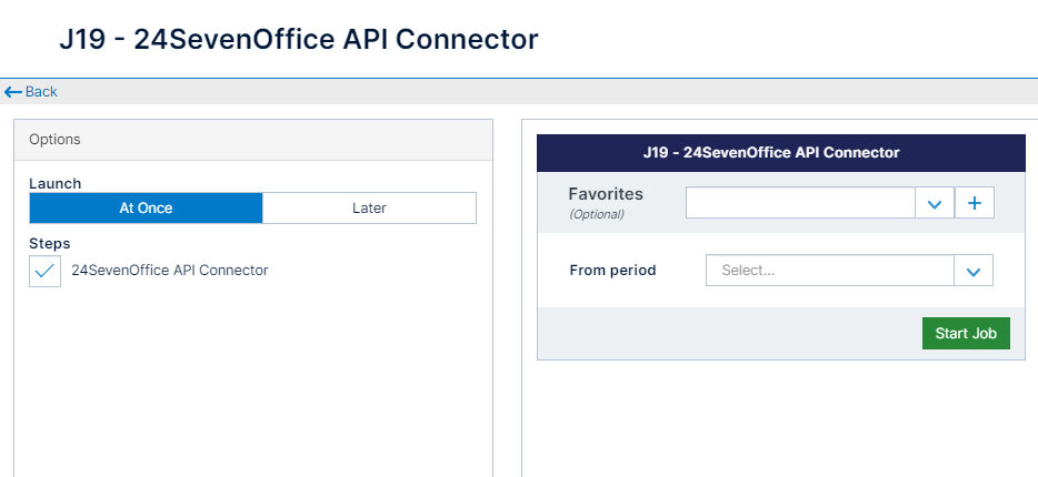 Starting a Job – Bizview v24