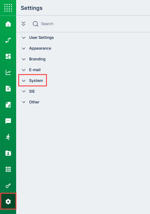 System Settings – Bizview v24