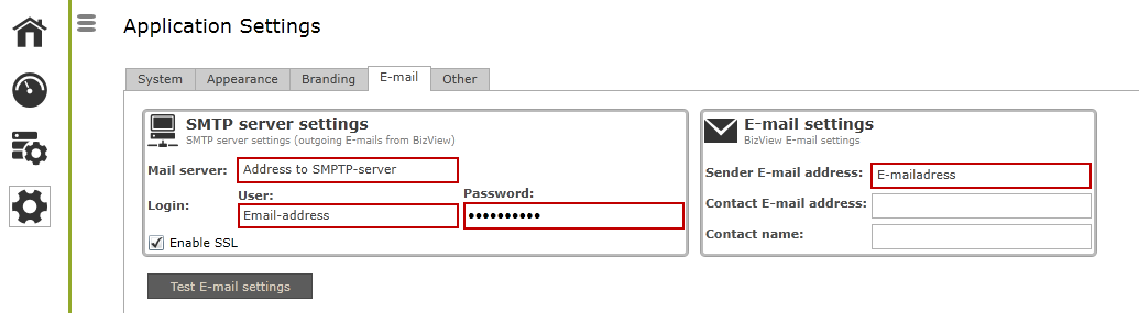 System Setup – Bizview v24