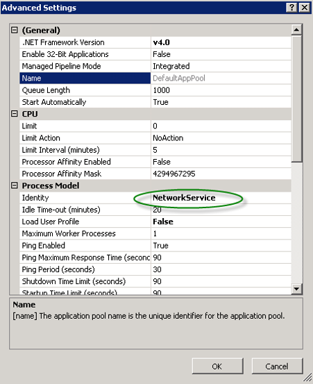 Changing the Default Application Pool .NET Framework Version – Bizview v24