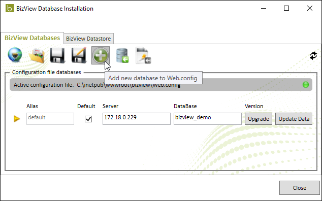 Creating a New Bizview Application Database – Bizview v24